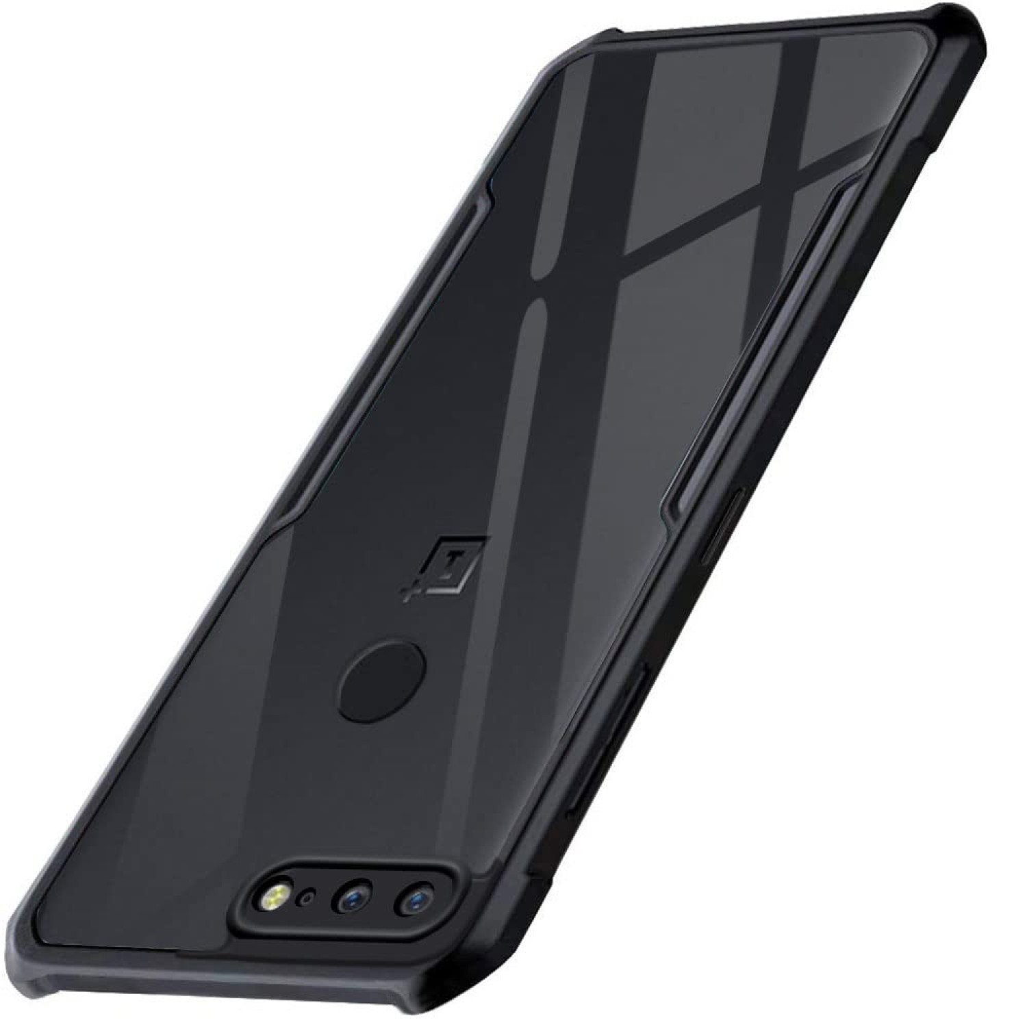 Shockproof Crystal Clear OnePlus 5T Back Cover Case 360 Degree Protection Protective Design Transparent Back Cover Case for OnePlus 5T Black